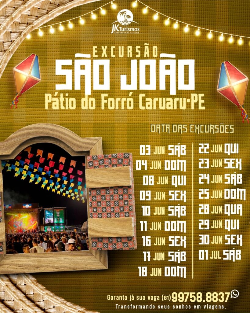 São João Em Caruaru Pátio Do Forró 30 06 2023 Jk Turismos